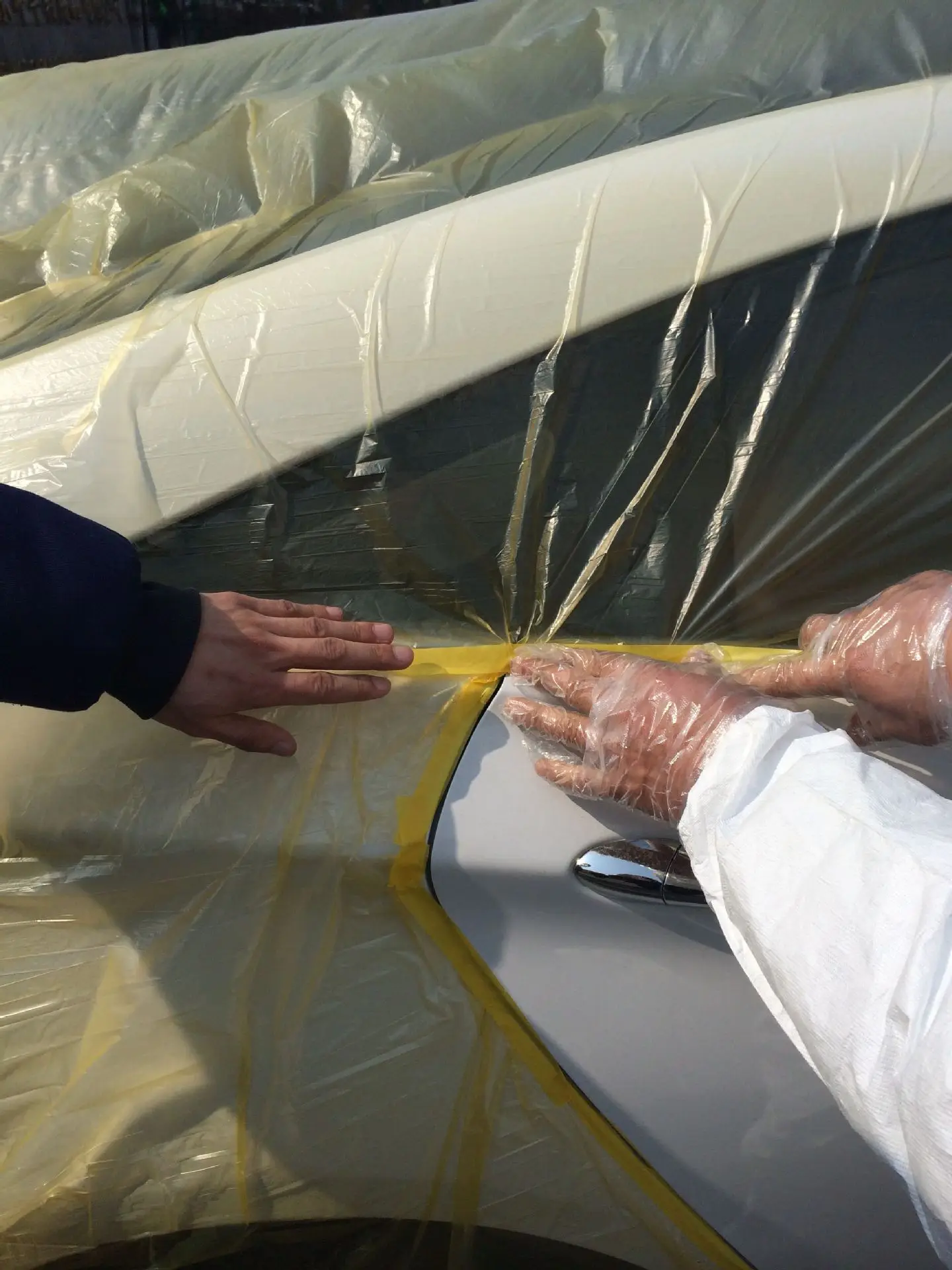 Speedy Pre-Taped Pre-Folded Plastic Car Paint Masking Film