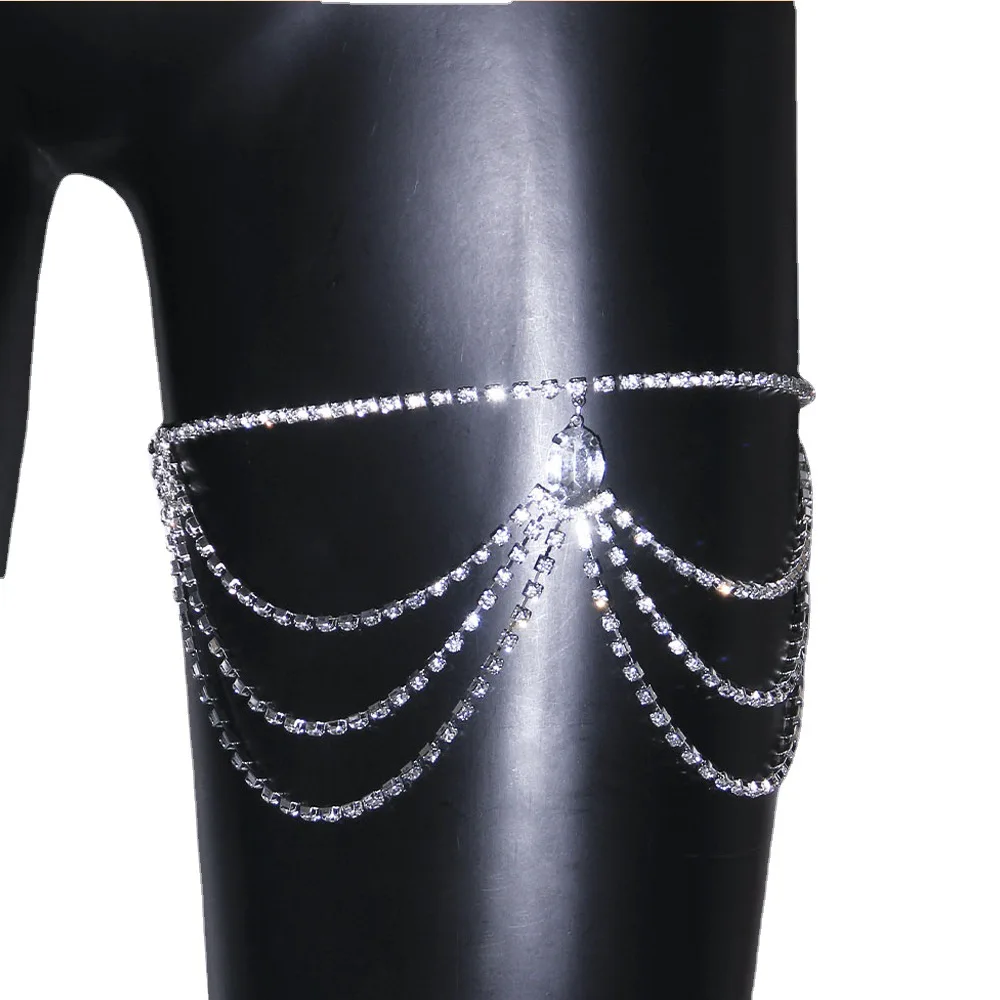 2022 New Shinning Showgirl Crystal Set Women Bikini Body Chain Bra ...