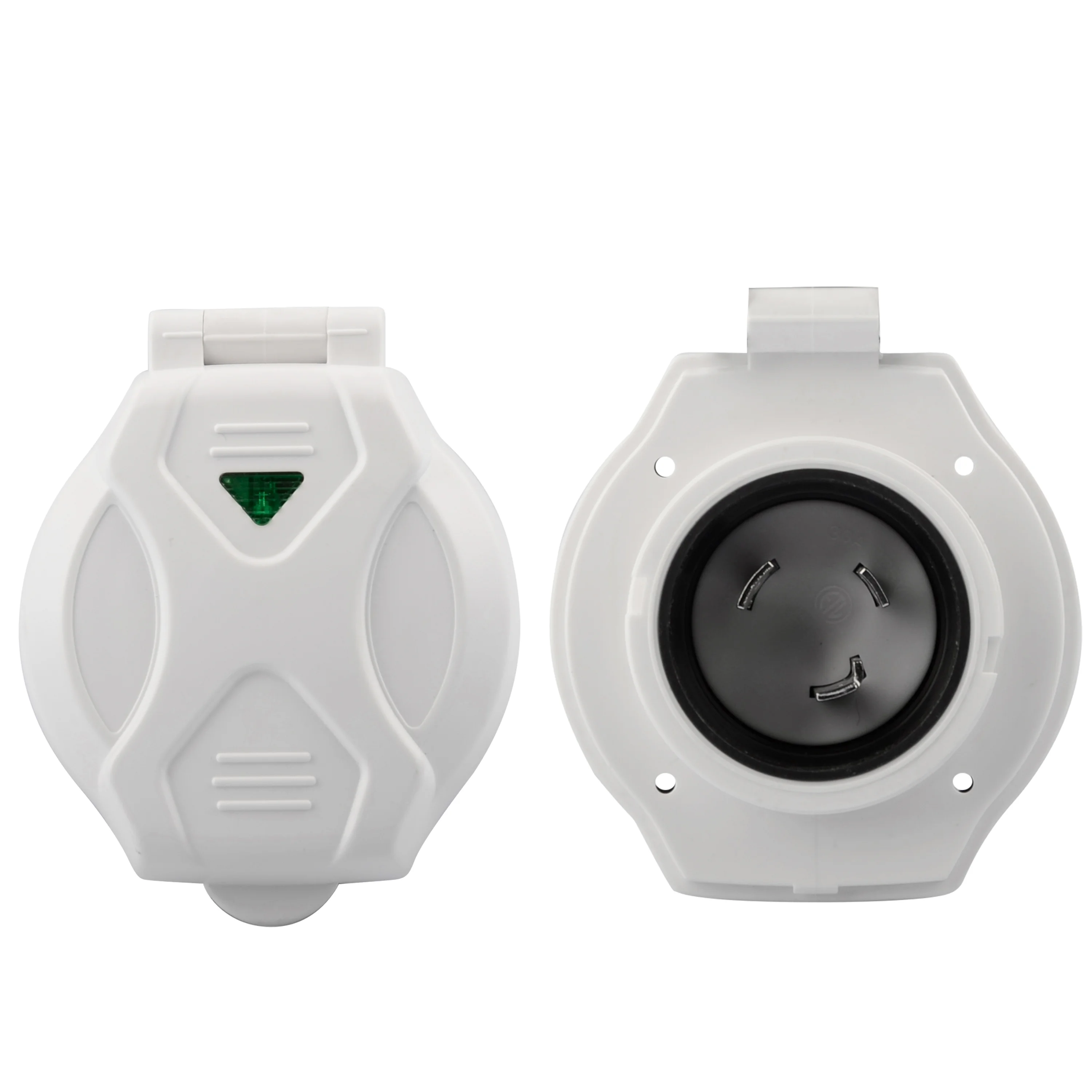 30amp Rv Plug Power Inlet Box With Power Indicator,Nema L5-30p Shore ...