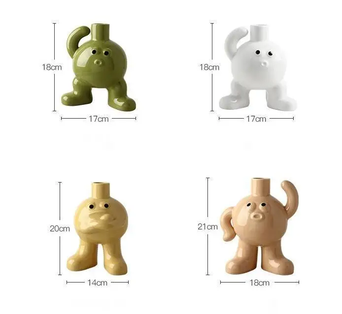 Wholesale Handmade Mini Cartoon Characters Porcelain Ceramic Flower ...