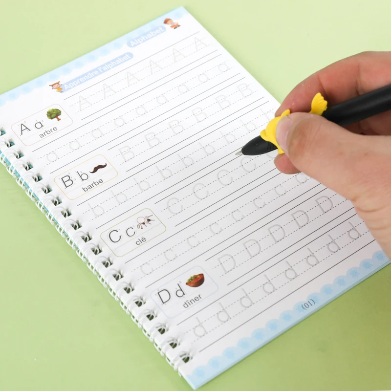 French Number Cartoon Tracing Book for Preschoolers