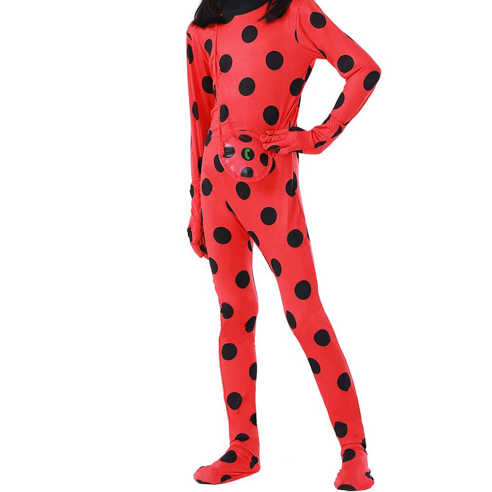Carnival Ladybug Red Black Dots Jumpsuit Kids Dress Animal Costumes For ...
