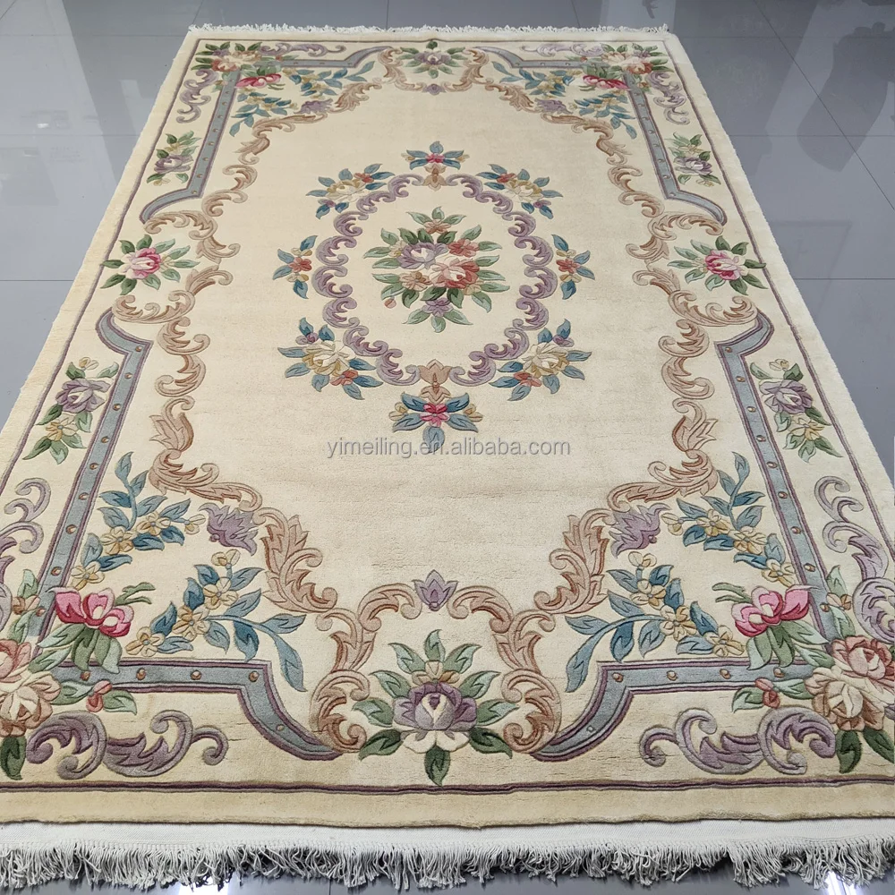 Handmade Hand-Knotted 2m x 3m Floral Wool Rug - Thick, Non-Slip ...