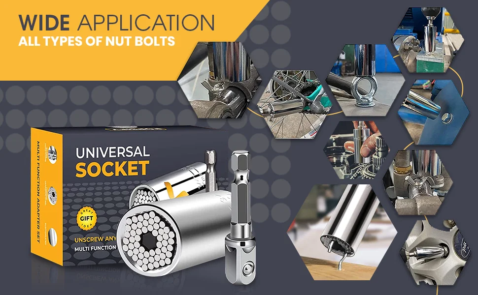 Universal Socket Tools Stocking Stuffers Gadgets Grip Power Drill for ...