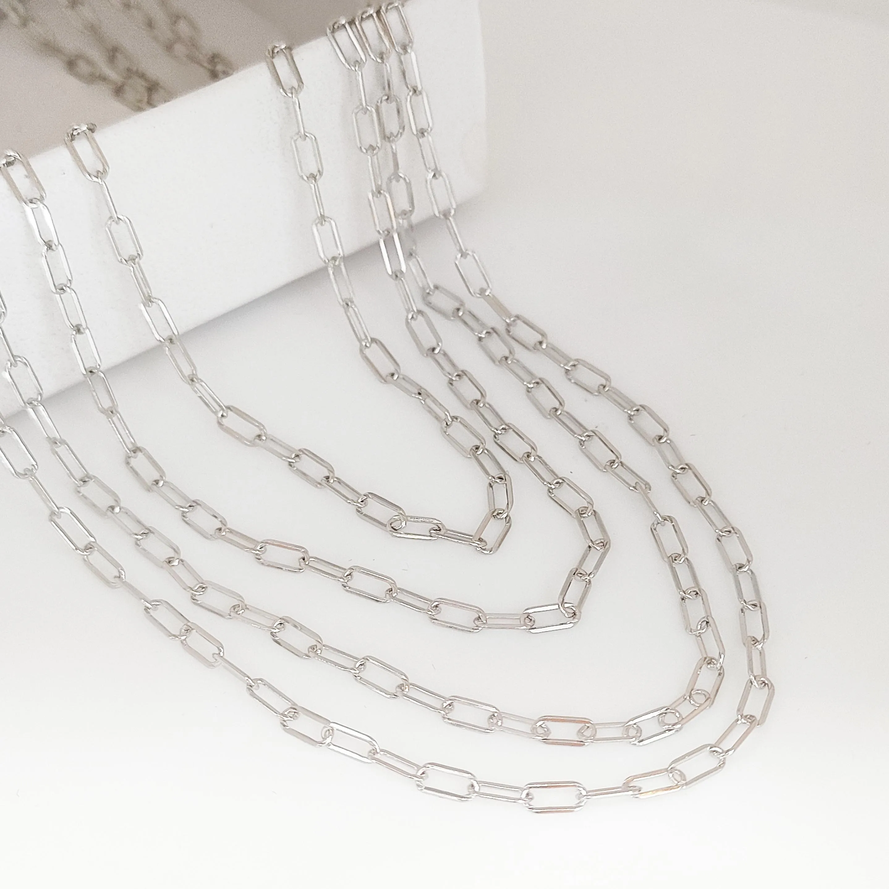 Wholesale 925 Sterling Silver Square Shape Chain 20 Inches Jewelry ...