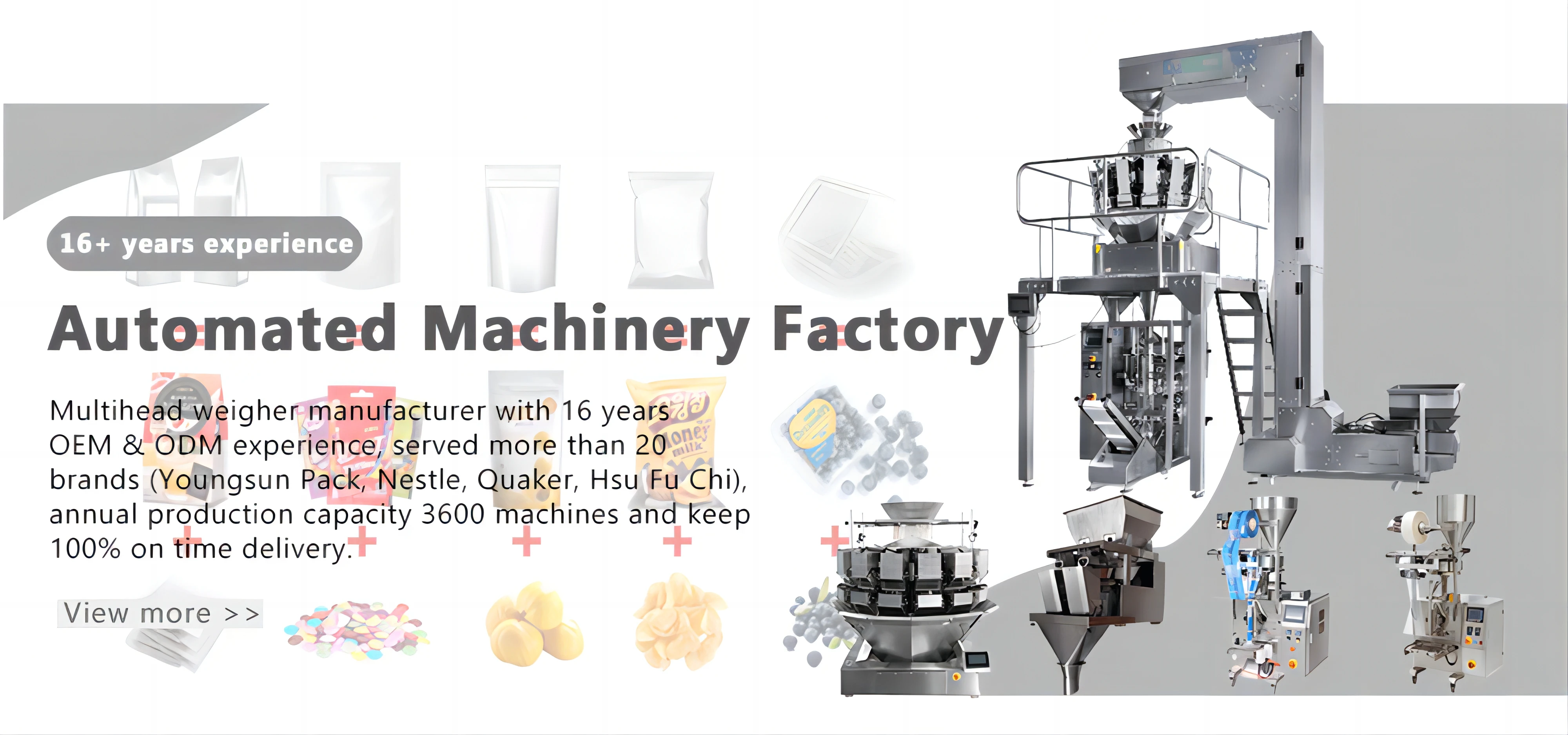 High Speed Multihead Weigher 1kg Beans Packing Machine Weighing Sugar ...