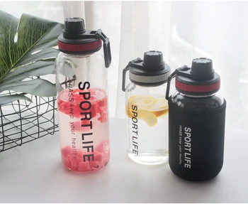 Functional Sport 700ml 1000ml Glass Water Bottle For Many Sports ...