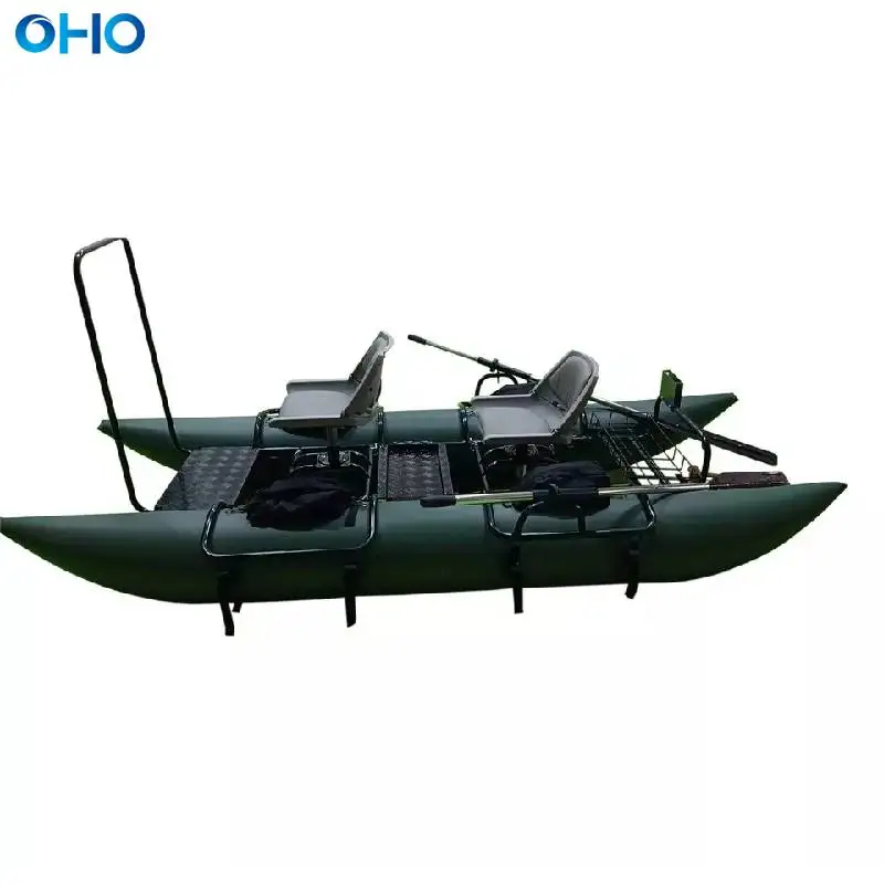 OHO Inflatable Pontoon Fishing Boat - Durable & Customizable