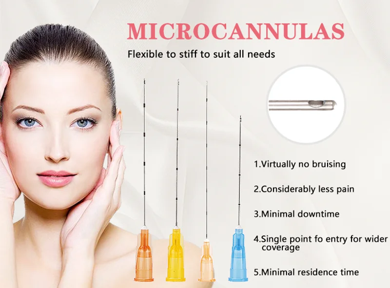 Dermal Hypodermic Filler Cannula Needle Blunt Tip Injectable Micro ...