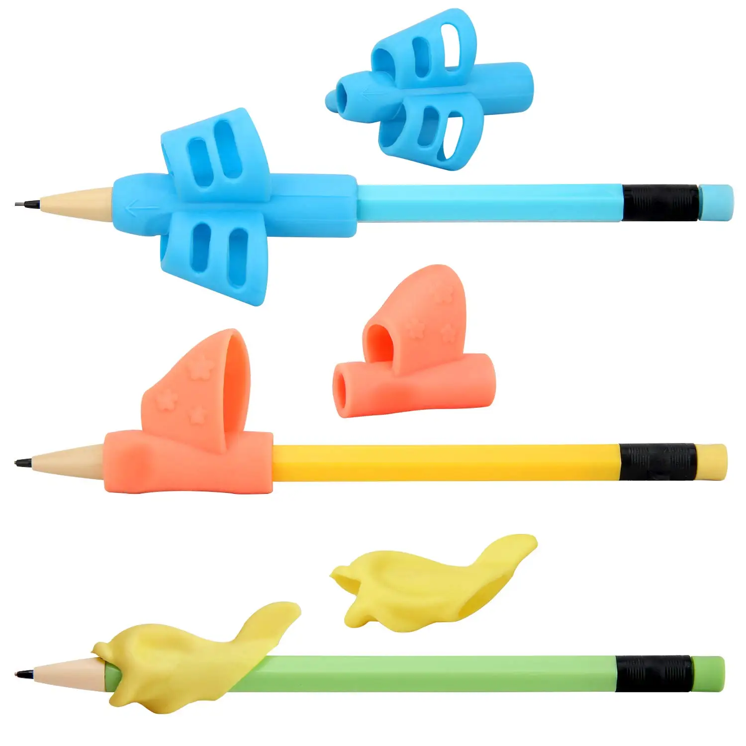 Pen Grips For Kids Handwriting For Preschool,Silicone Pencil Holder Pen ...