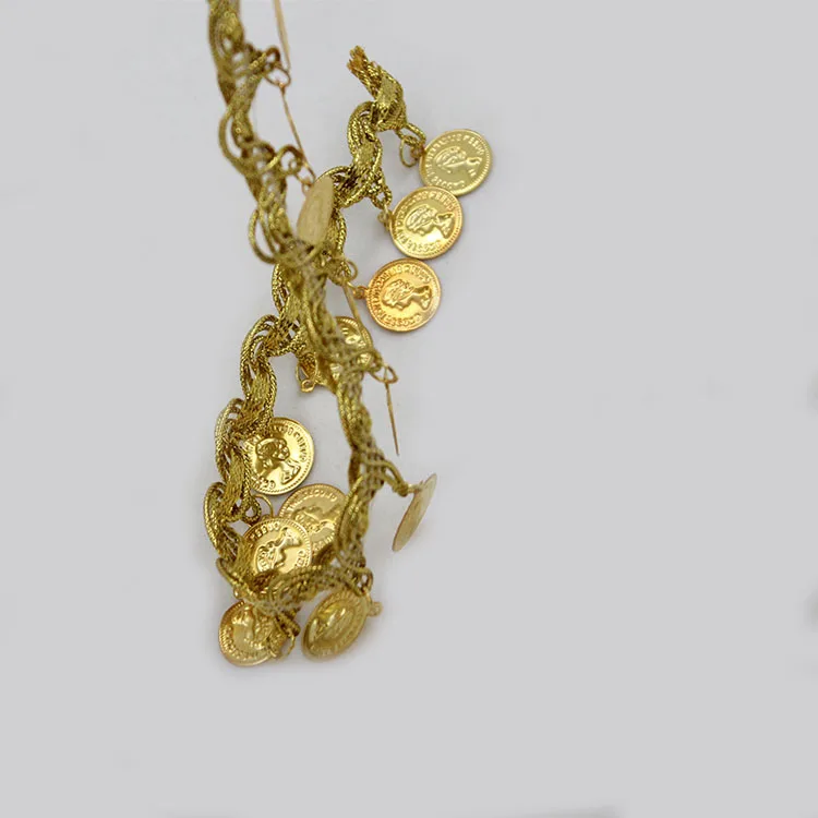 Diy Mini Coin Design Braid Trim 3.5cm Gold Silver Braided Sequined ...