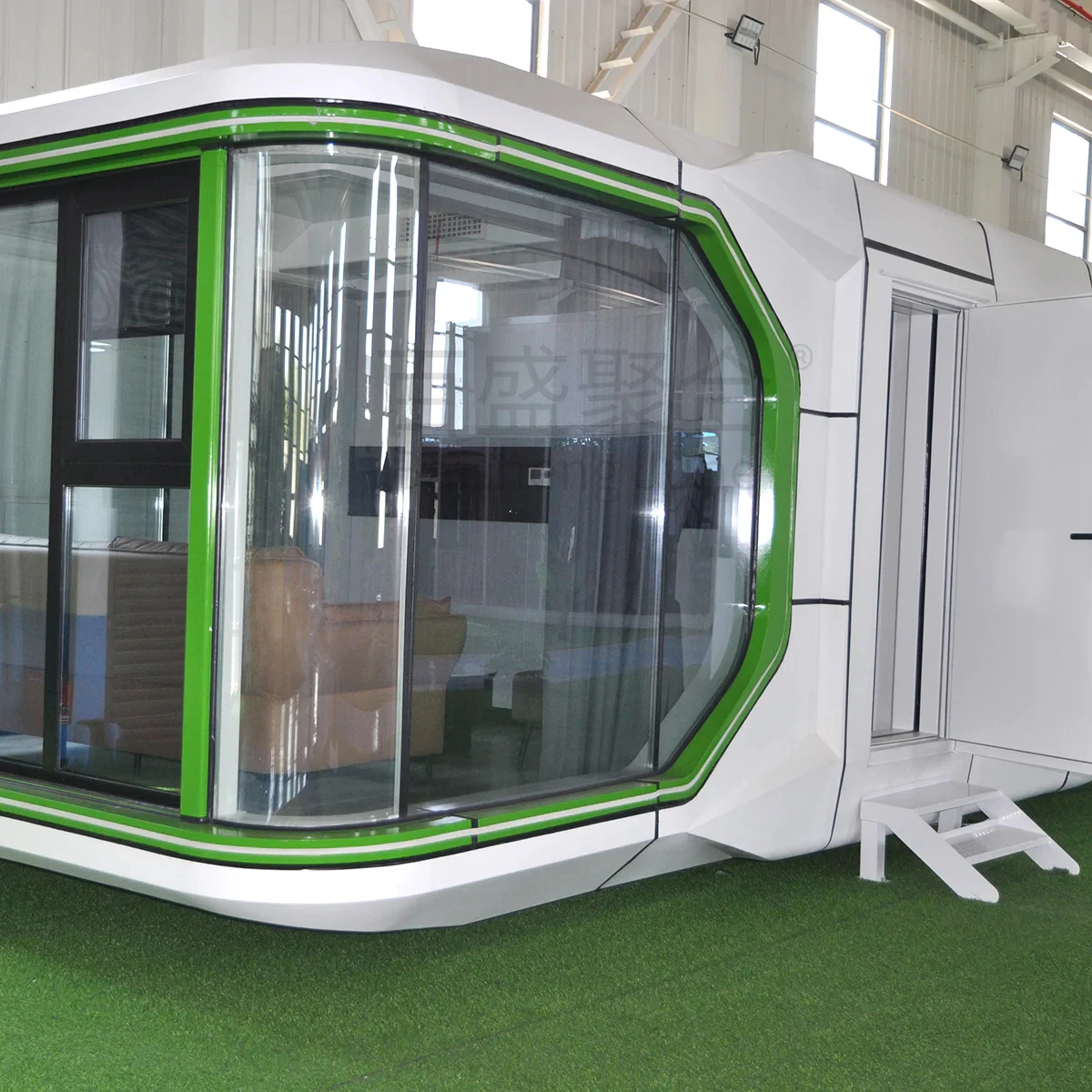 Luxury Eco Prefab Outdoor Space Capsule Home 2 Bedrooms With Kitchen ...