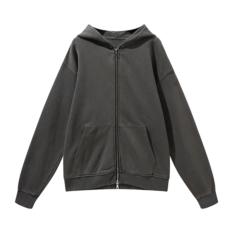 Men's Heavyweight Acid Wash Zip up Hoodie - Custom Essential