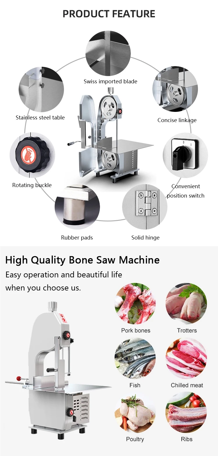 Industrial Electric Saw Frozen Chicken Meat Cutter Price Bone Cut Saw ...