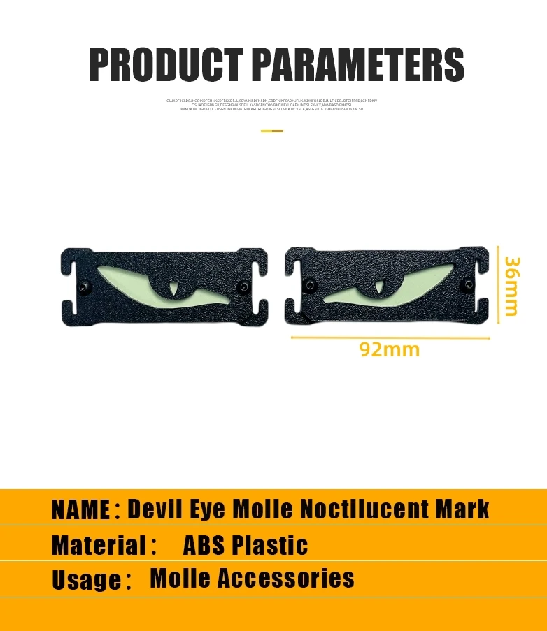 Devil Eye Tactical Molle Luminous Mark Outdoor Tools Noctilucent ...
