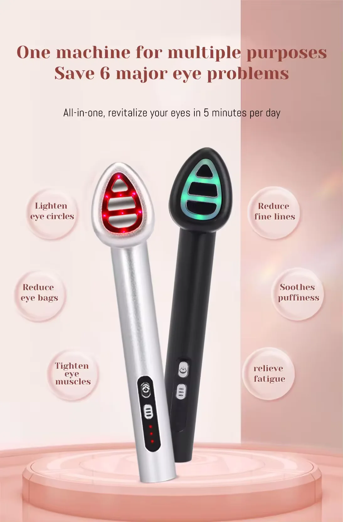 Phenitech 2024 Eye Beauty Device Portable Ems Vibration Microcurrent 7 ...