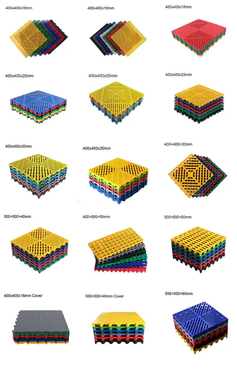 Pp Car Wash Plastic Floor Tiles Garage Flooring For Auto Detailing ...