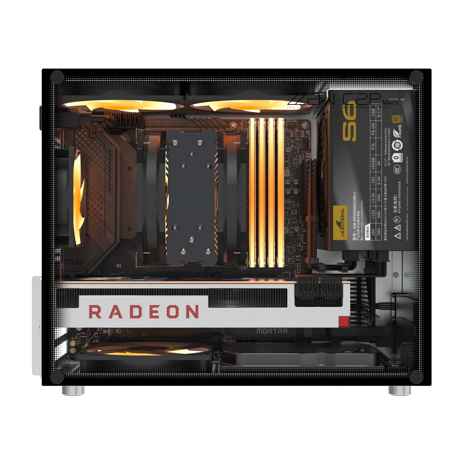 Aluminum MATX Case - C2P Desktop Chassis for Gaming