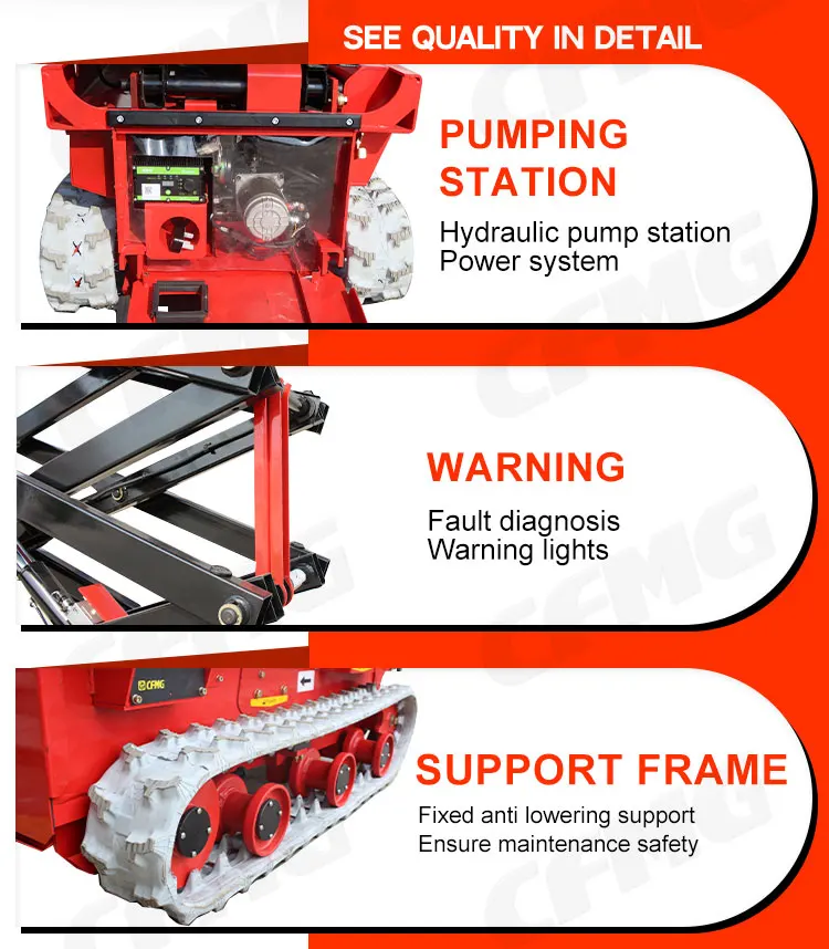 Cfmg 6m All Terrain Electric Track Mini Scissor Lift Crawler Sissor ...