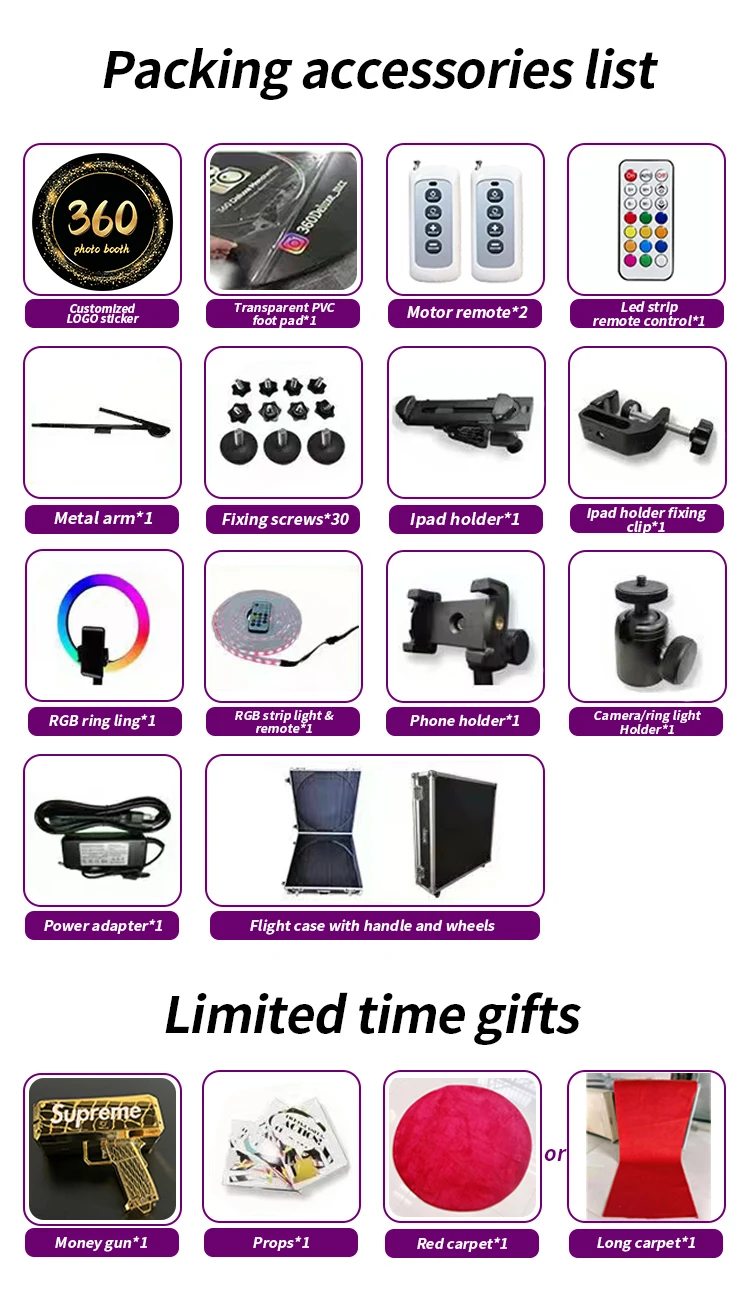 The New 360 Degree Slow Motion Video Photobooth Automatic 360 Camera ...