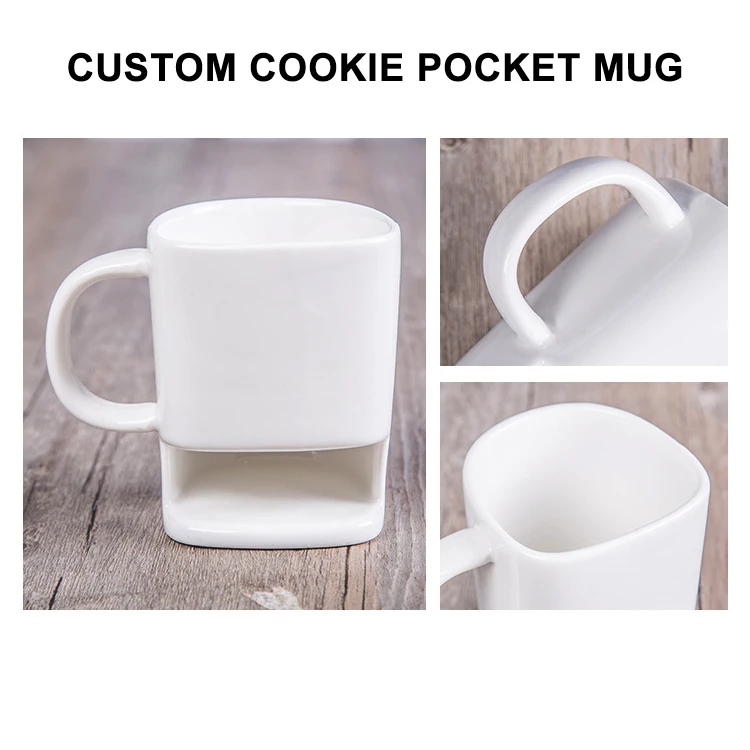 Custom Logo Ceramic Biscuit Mugs - Perfect for Coffee