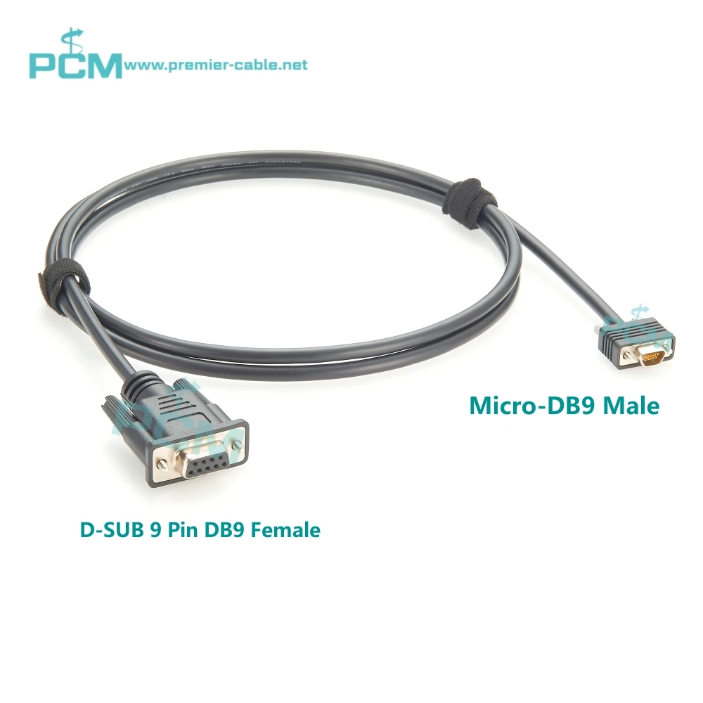 EMC Null Modem Commercial Micro-D Male CMD 9 Way to D-Sub Female DB9 ...