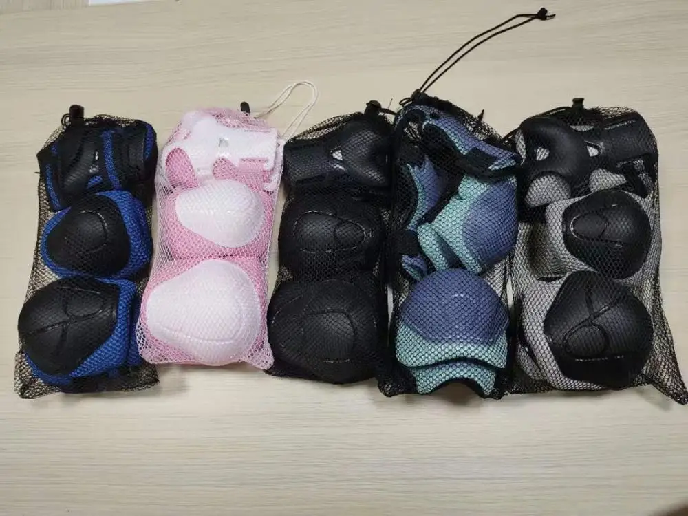 6pcs/set Skateboard Ice Roller Skating Protective Gear Elbow Pads Wrist ...