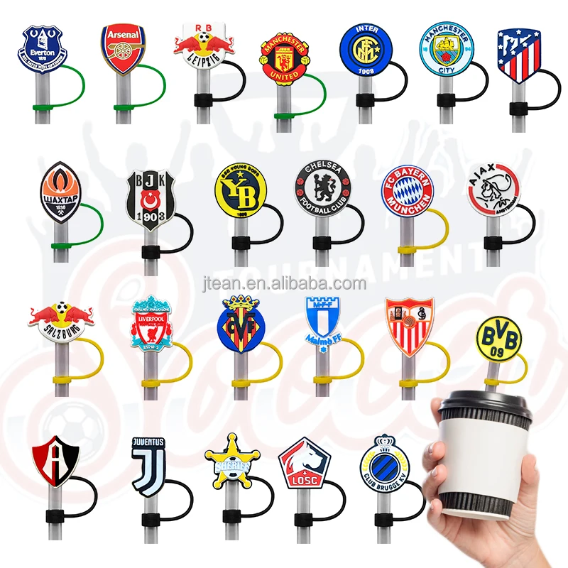 Jt 8mm Popular Straw Toppers Bulk Wholesale Nhl Hockey Team Sports Team ...
