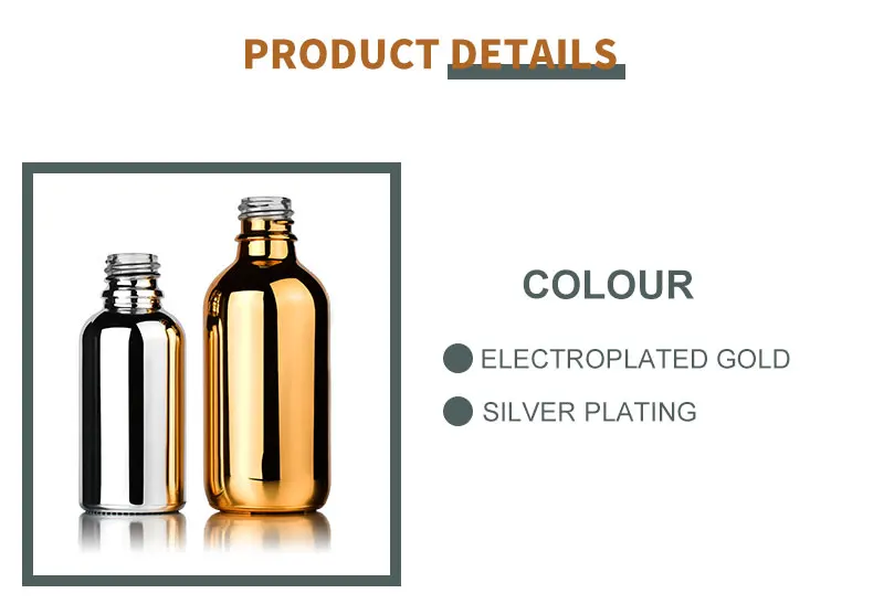 Luxury Empty 15ml 30ml 45ml 90ml Electroplating Silver Gold Essential ...