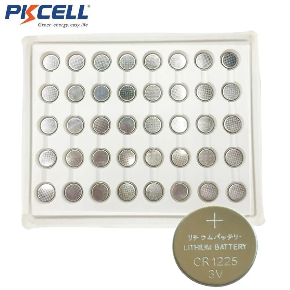 Pkcell Lithium Button Cell Battery Cr1225 50mah 3v Battery - Buy 50mah Button Cell Battery ...