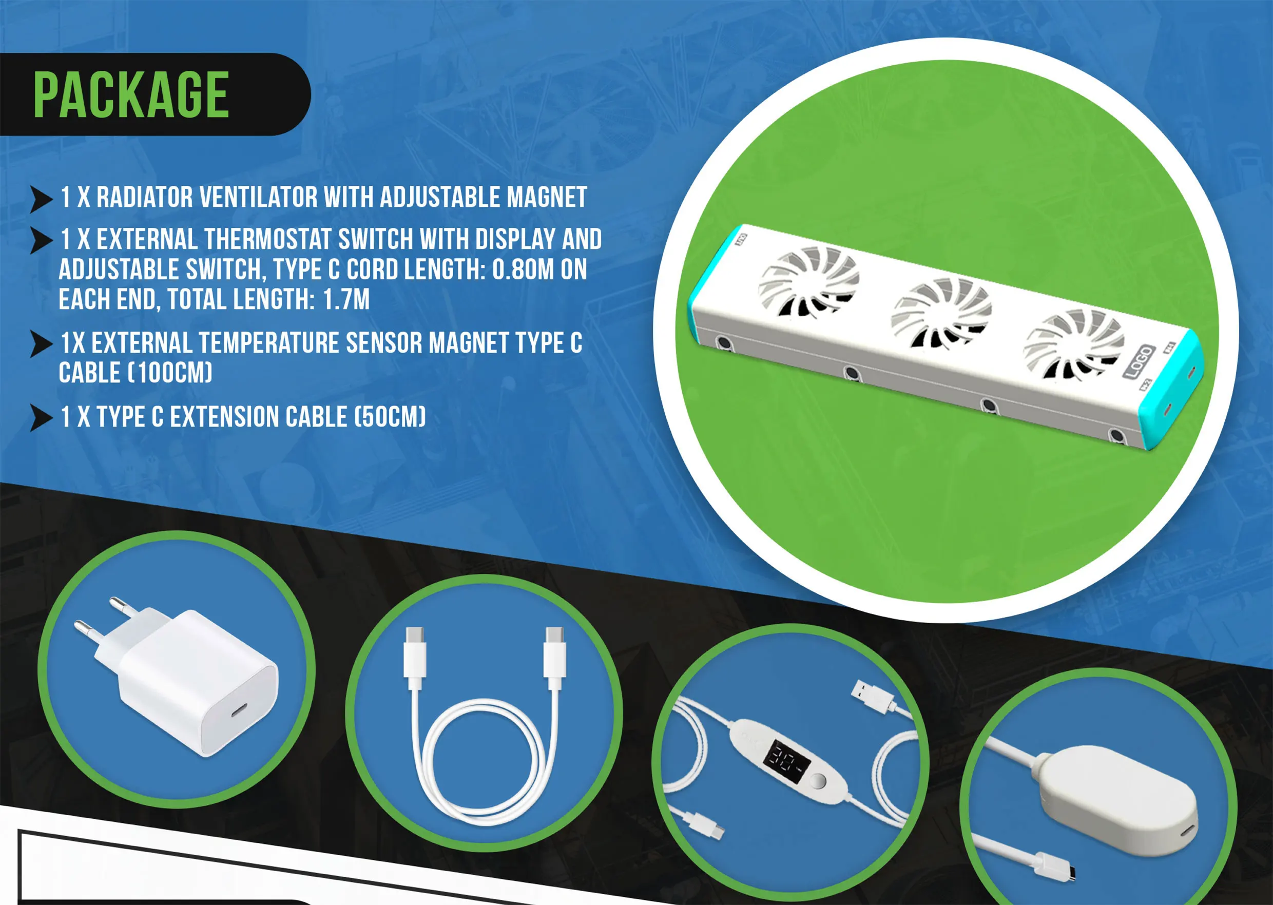 Speed Comfort Smart Thermostat Radiator Ventilator Magnetic Mounting ...