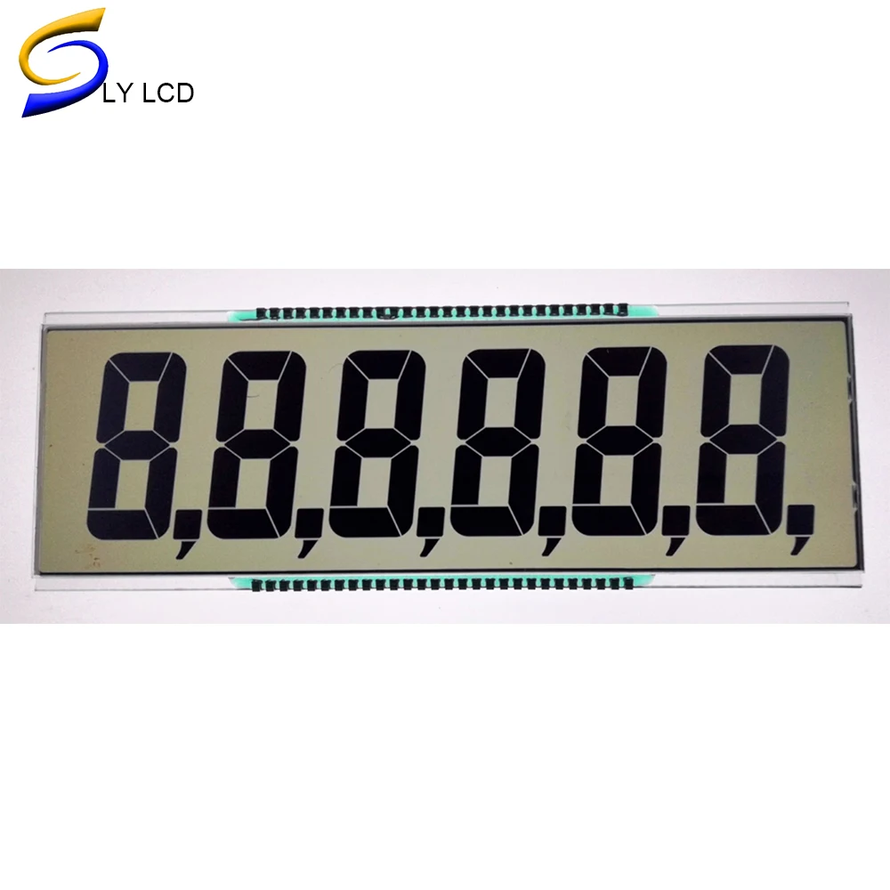 Factory Supply 6 Digit 7 Segment Tn Positive Transmissive Lcd Display ...