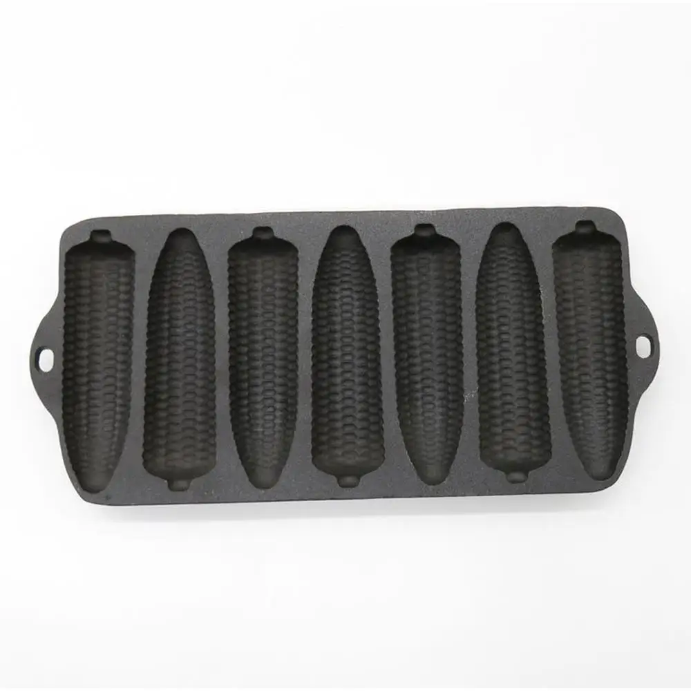 Cast Iron Cornbread Pan-pre-seasoned Bakeware With 7 Corncob Sticks ...