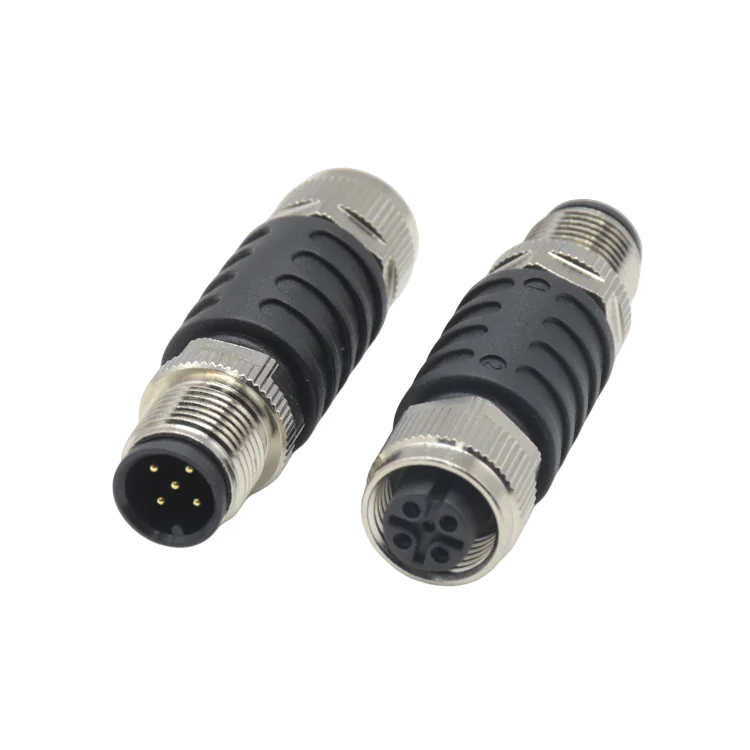 M12 Connectors 5 Pin Circular Signal Transmission Industrial Plug ...