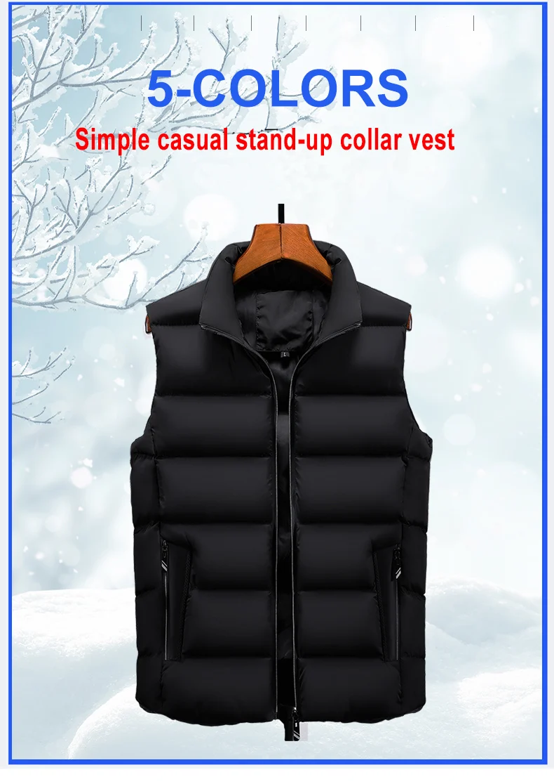 Custom Logo Men's High Quality Casual Vest - Solid Sleeveless