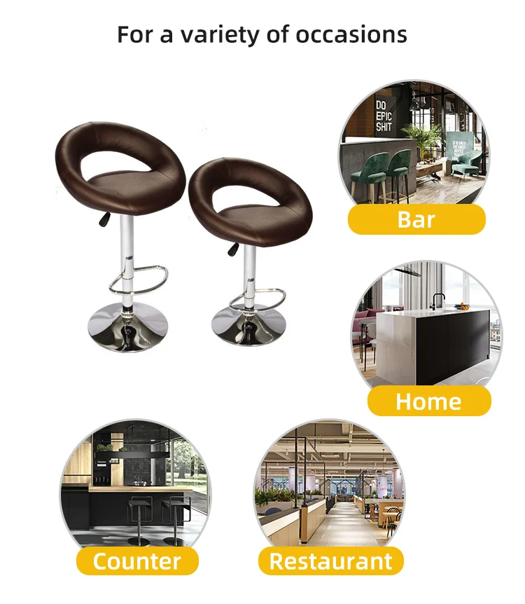 Modern Pu Leather Bar Stool Kitchen Adjustable High Bar Chairs For Bar&pub - Buy High Bar Chair ...