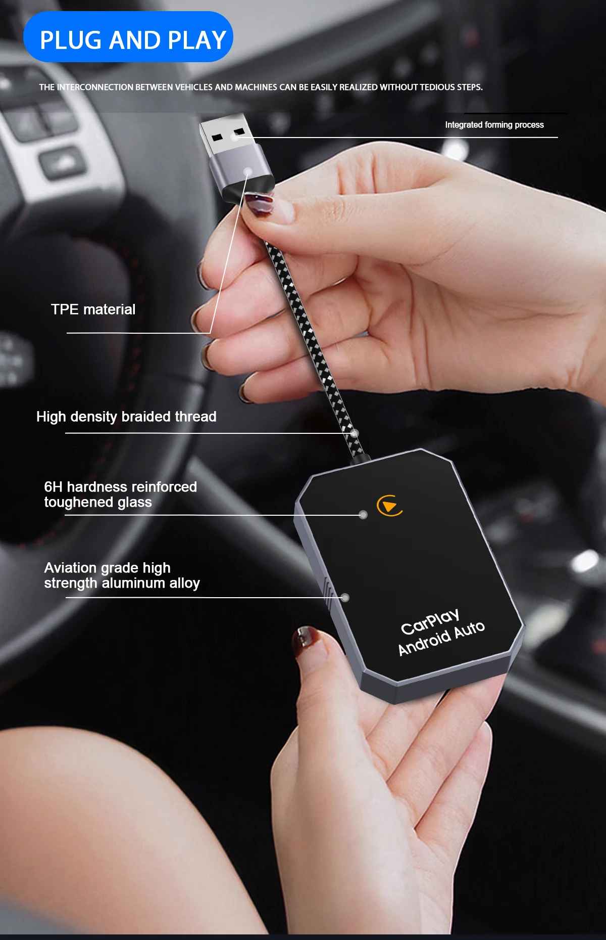 Boyi Wireless Carplay Adapter Dongle 2 In 1 Usb Plug & Play Android ...