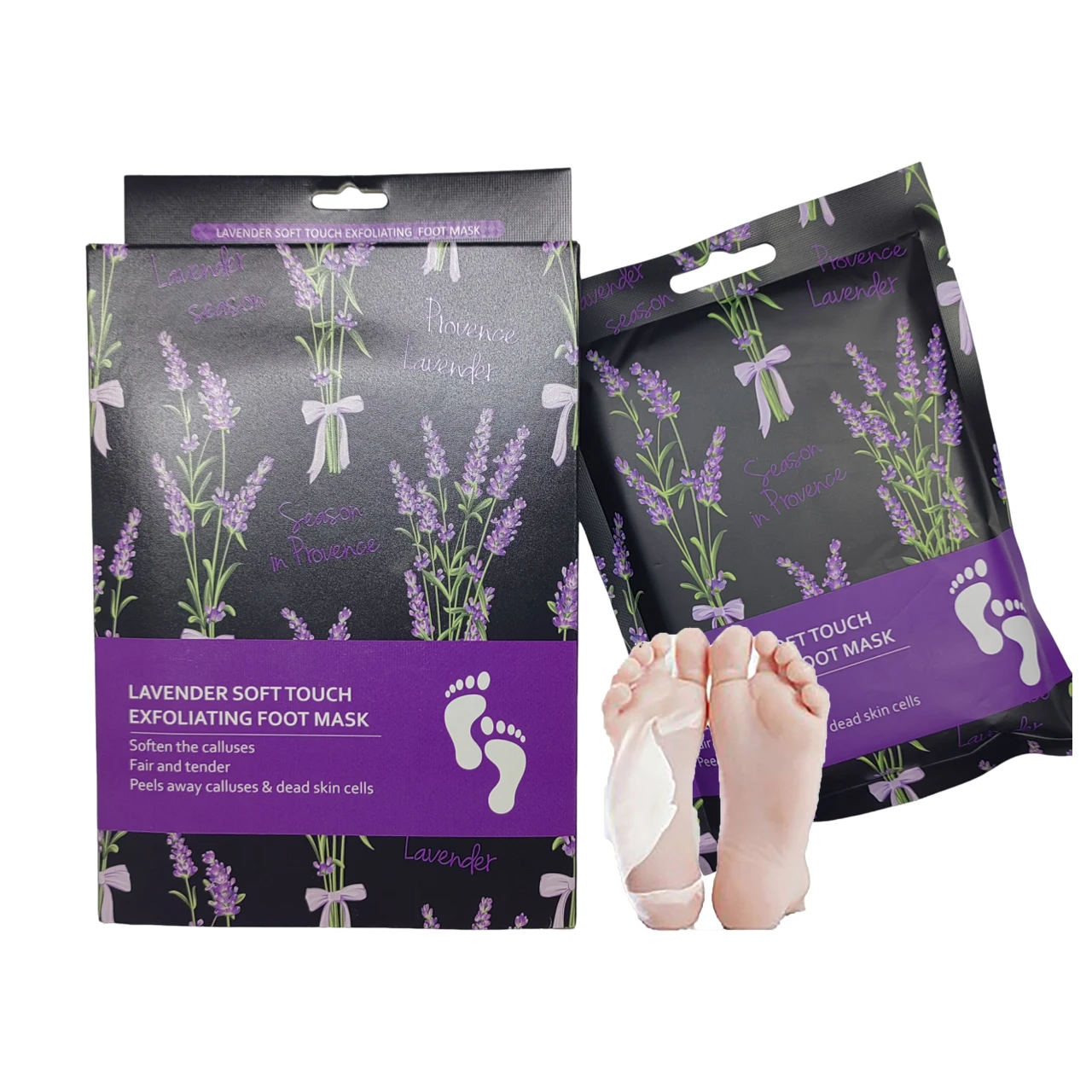 Lavender Organic Foot Masking Peel Herbal Dead Skin Foot Mask Custom ...