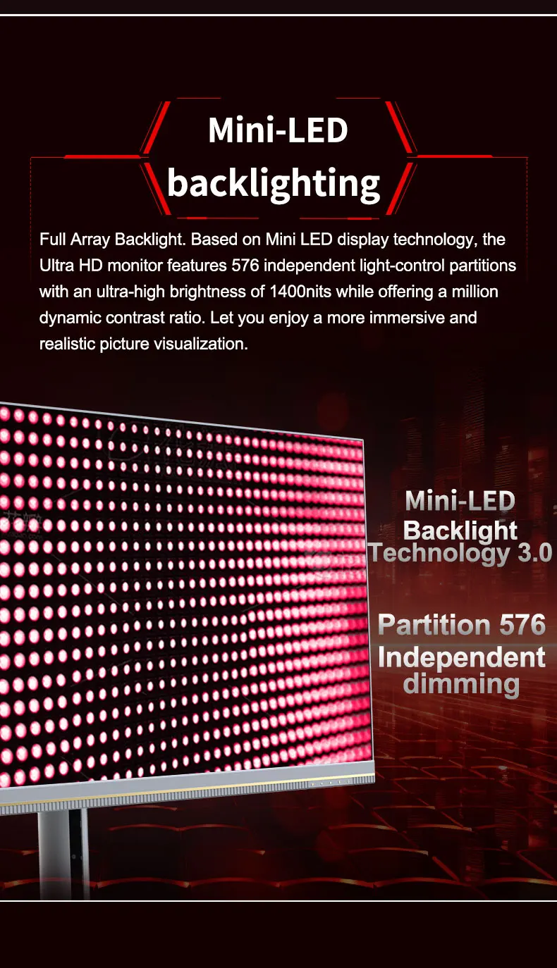 Mini 27" 180hz Led Gaming Monitor 2k Resolution Gtg 1ms Response Time ...