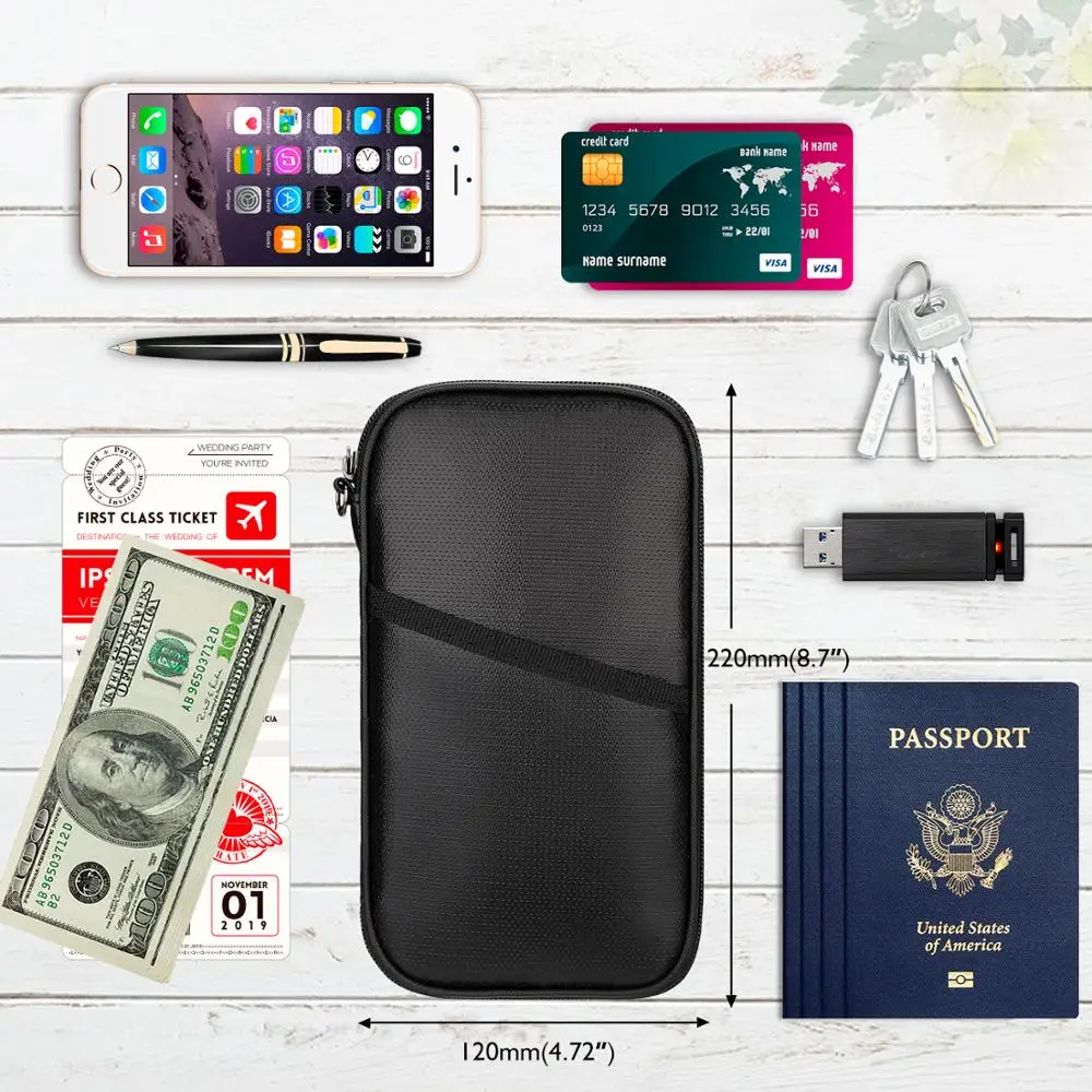 Fireproof Travel Itinerary for Passport - Secure & Organized