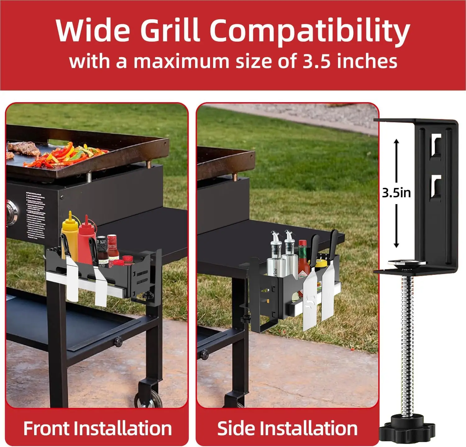 Griddle Caddy for Blackstone 28"/36" Griddles - Space Saving BBQ Accessory