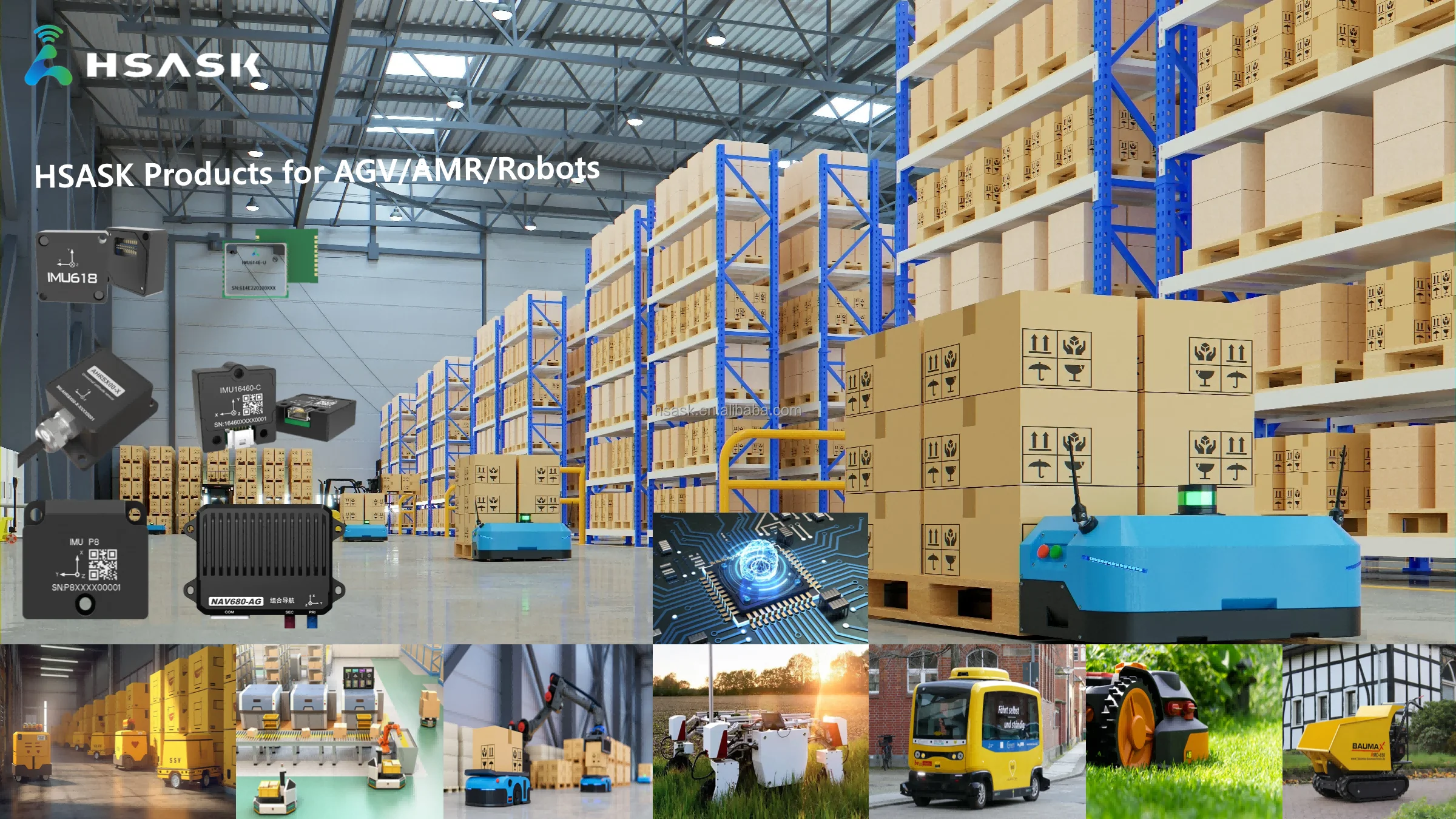 HSASK High Precision 6-Axis IMU P8 0.5°/h 20ug MEMS Inertial ...