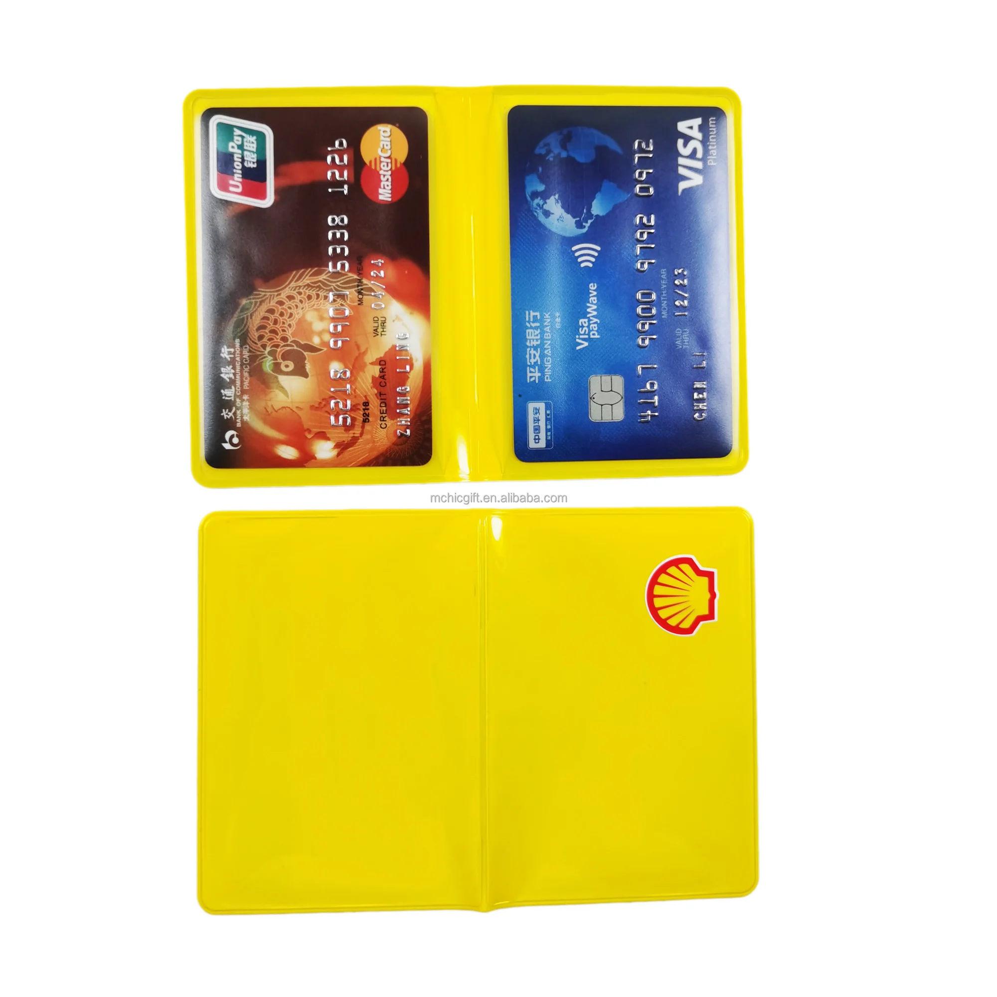 Customized Bifold PVC ID Card Holder - Soft Plastic Sleeve