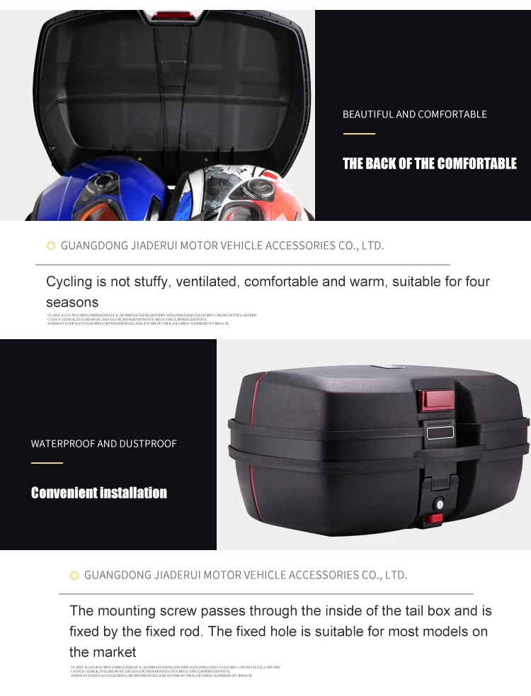 Shop Our 45 Litres Motorcycle Tail Box - Durable & Spacious