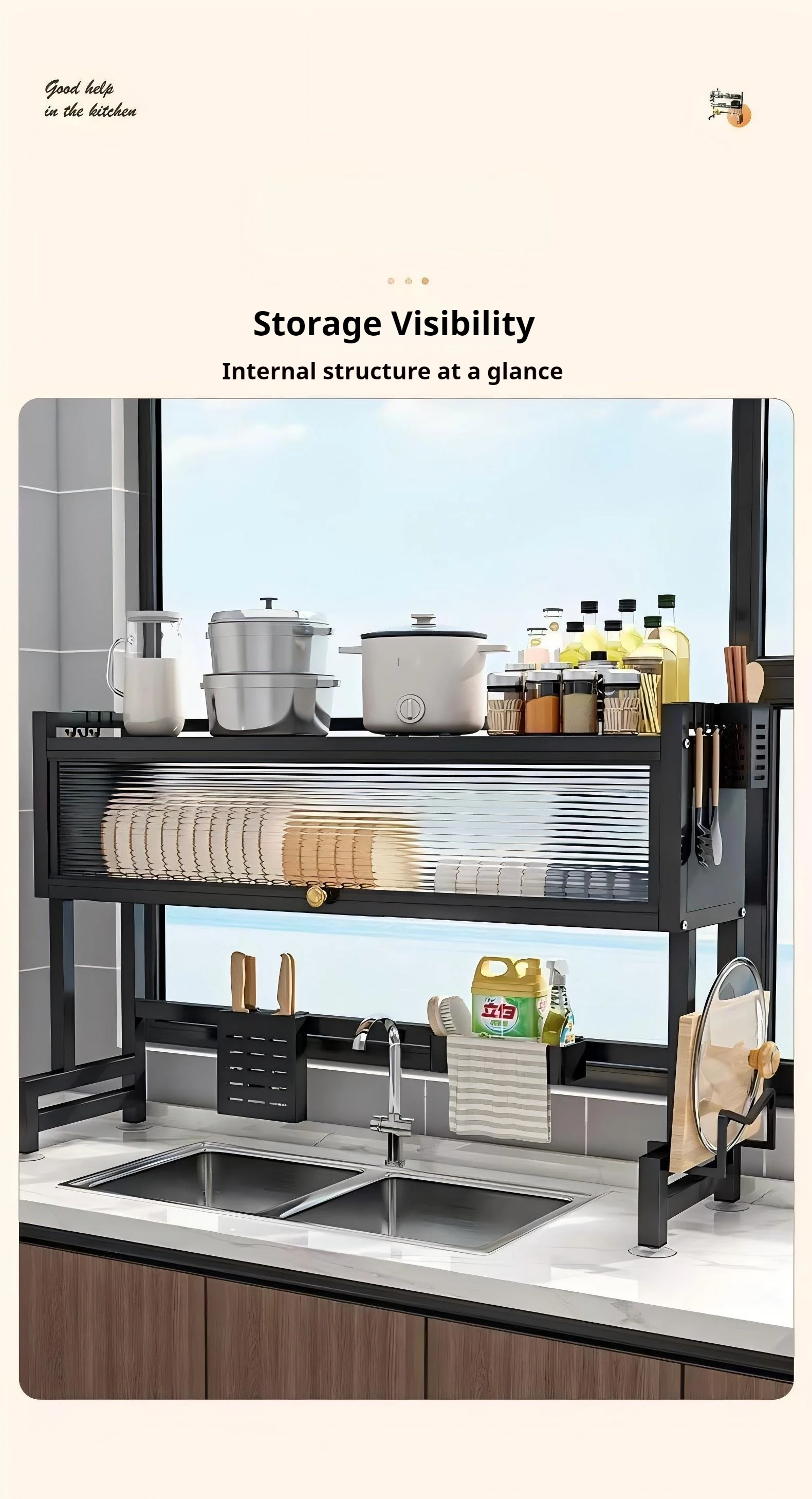 Multifunction Dish Rack Drainer Cutlery Drainer Dish Storage Holder ...