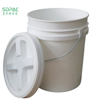 Custom 5 Gallon Empty Bucket Hdpe 5l 10l 15l 20l Printed Paint Food Grade Oil Ice Cream ...
