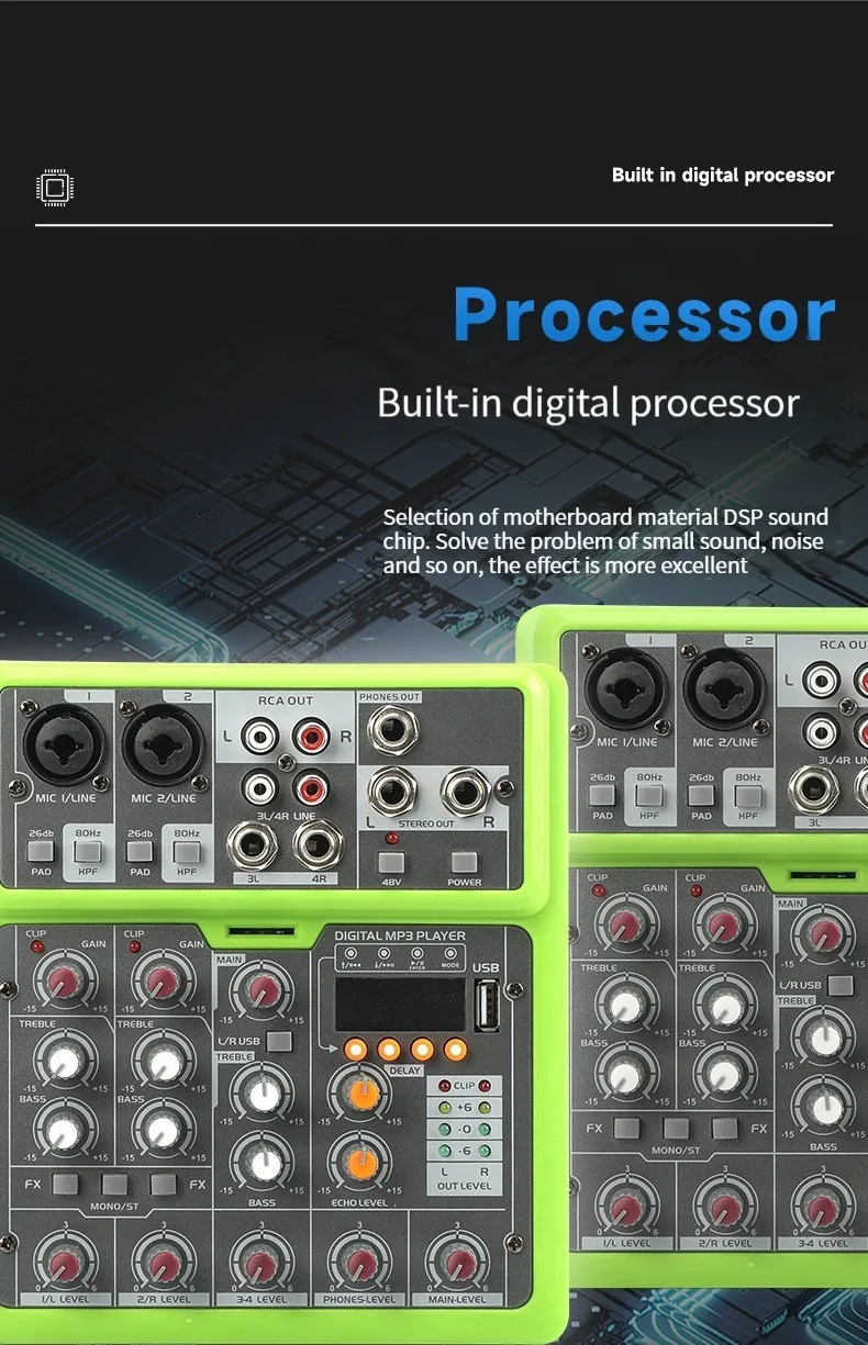 Tebo Small Audio Sound Mixer 4 Channels Mini Dj Controller Best Price ...