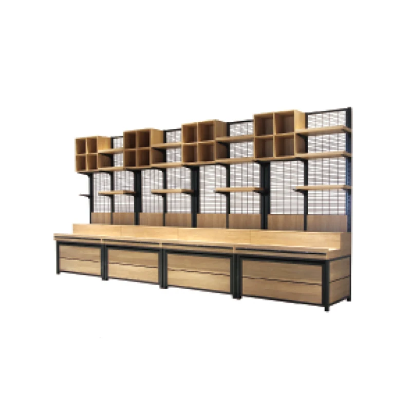 New Design Supermarket Bulk Food Wood Bulk Container Display Shelves ...