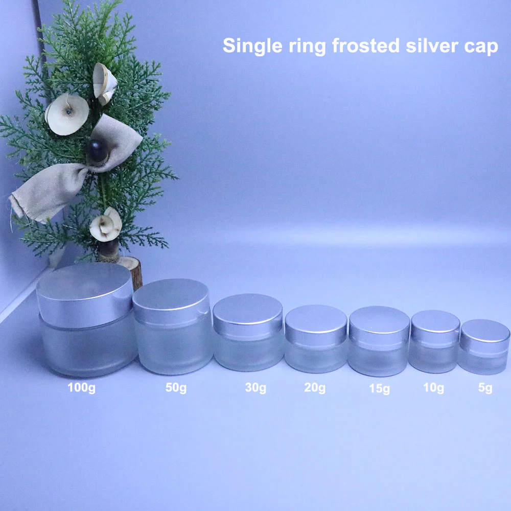 Luxury Skincare Packaging Set 30g Refillable Frosted Glass Bottle For ...