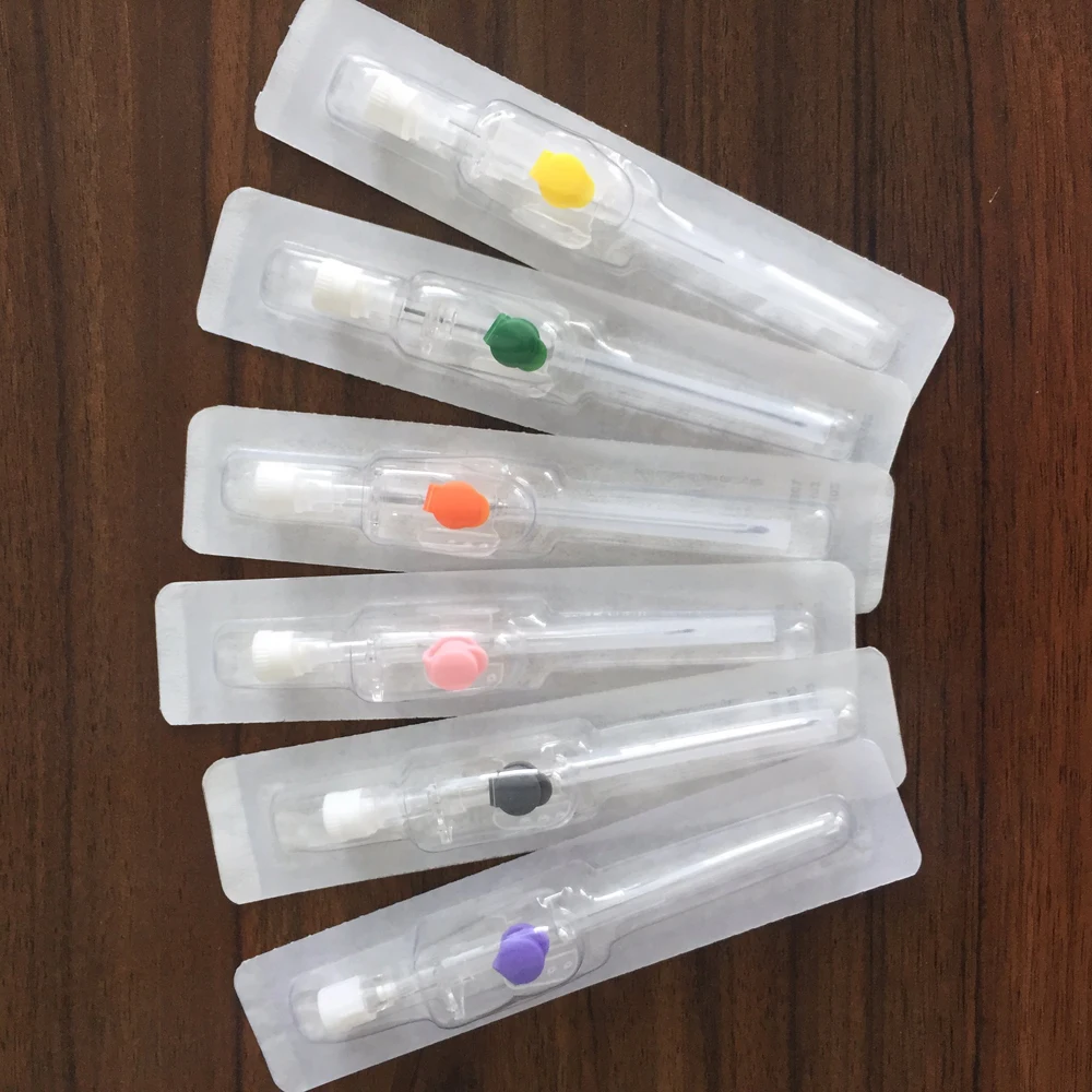 Medical Iv Cannual Butterfly Intravenous Catheter With Port And Needle ...